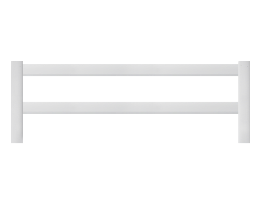 [K-302] 3' Tall 2 Rail Split Ranch Rail For Vinyl Fences – Pros America ...