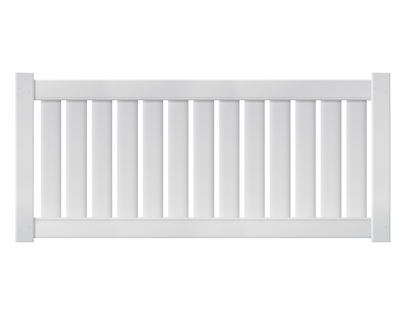 [AFC-0304] 4' Tall x 8' Wide Semi-Privacy Vinyl Fence with 1" Air Spac ...