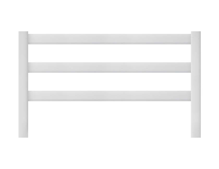 [K-19A] 5' Tall 3 Rail Split Ranch Rail For Vinyl Fences – Pros America ...
